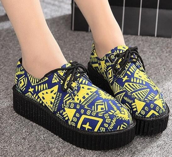 retro lace-up platform shoes – AfterAmour