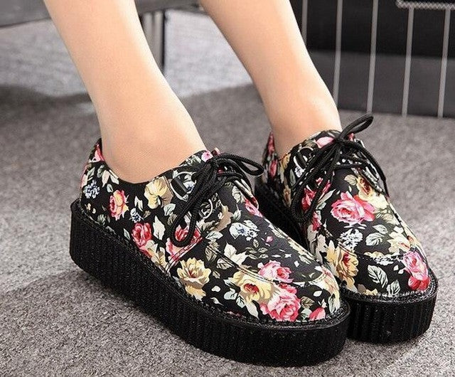 retro lace-up platform shoes – AfterAmour