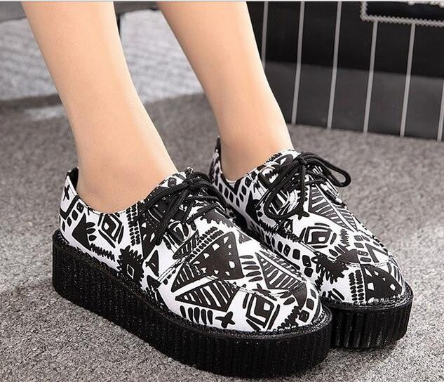 retro lace-up platform shoes – AfterAmour